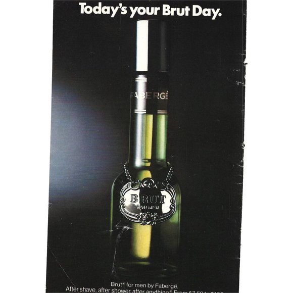 Art | Brut Cologne For Men 198s Vintage Print Ad 9 Inch Tall | Poshmark